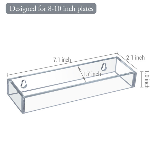 Winston Porter 4 Piece Decorative Clear Acrylic Plates Wall Display ...
