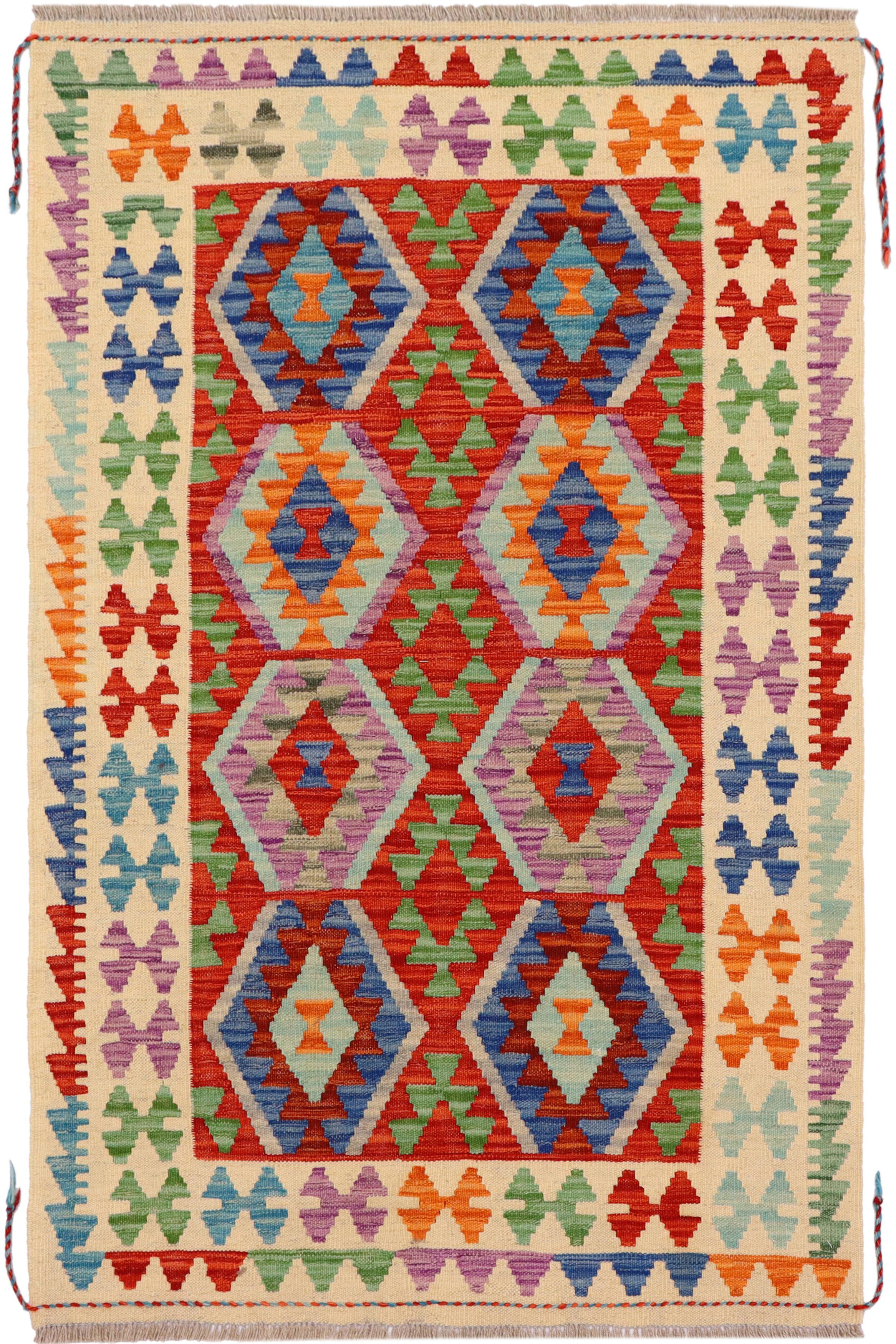 Union Rustic Hachmin Handmade Moroccan Hand-Knotted Rectangle 3'3" x 5 ...
