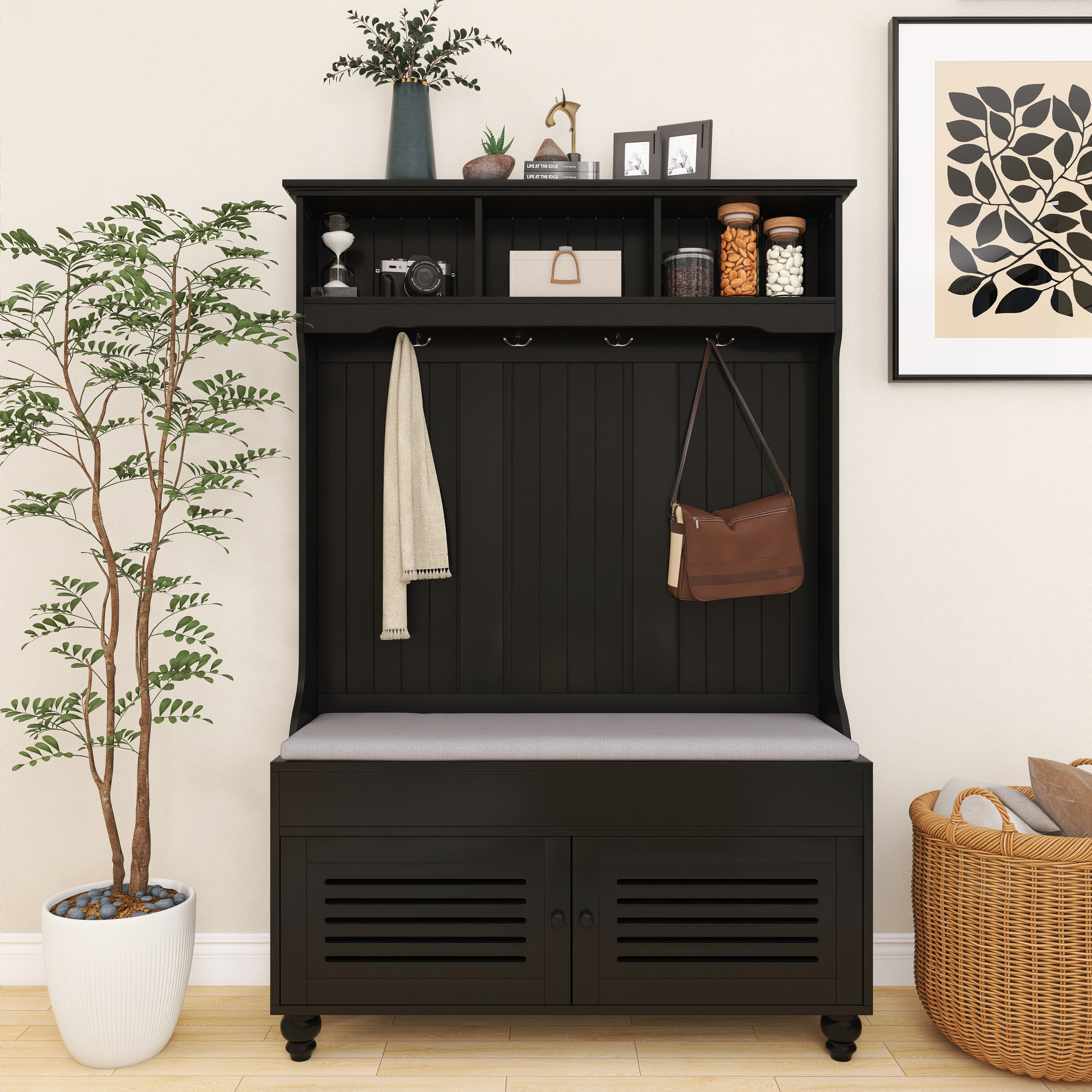 Red Barrel Studio 47.2'' Wide Hall Tree With Storage Bench - Wayfair Canada