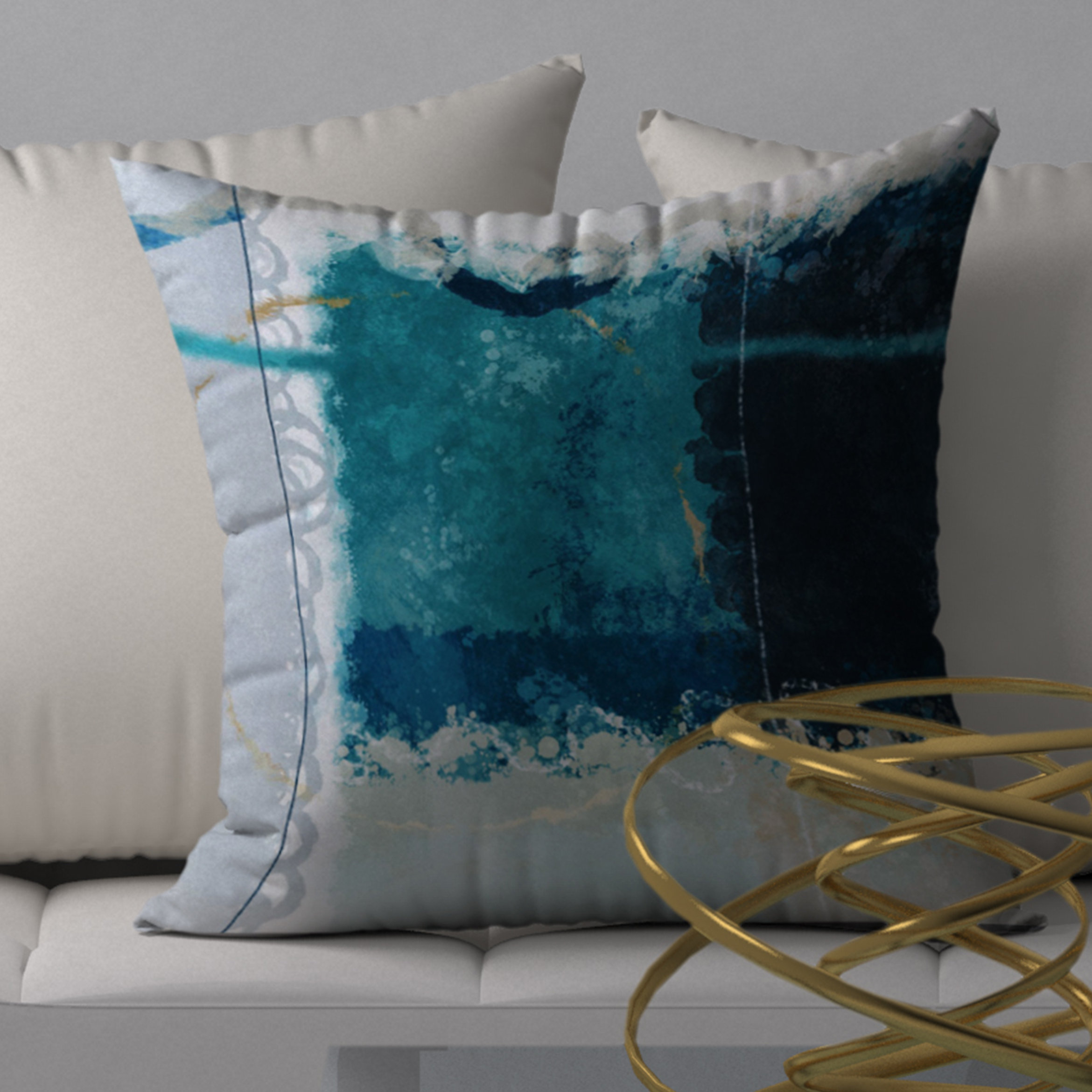LeRoi Products Abstract Reversible Throw Pillow | Wayfair
