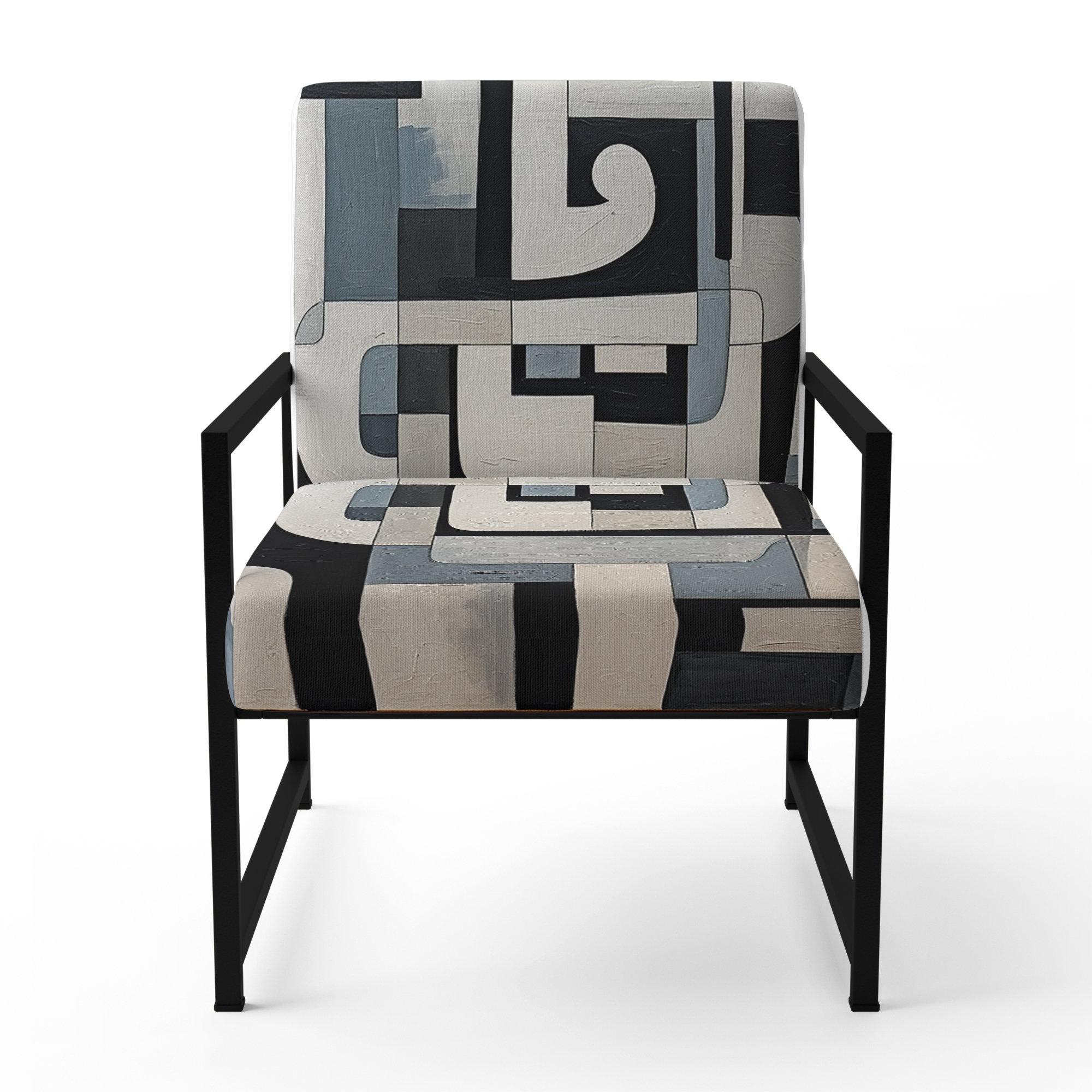 East Urban Home Crissom - Upholstered Abstract Accent Arm Chair | Wayfair