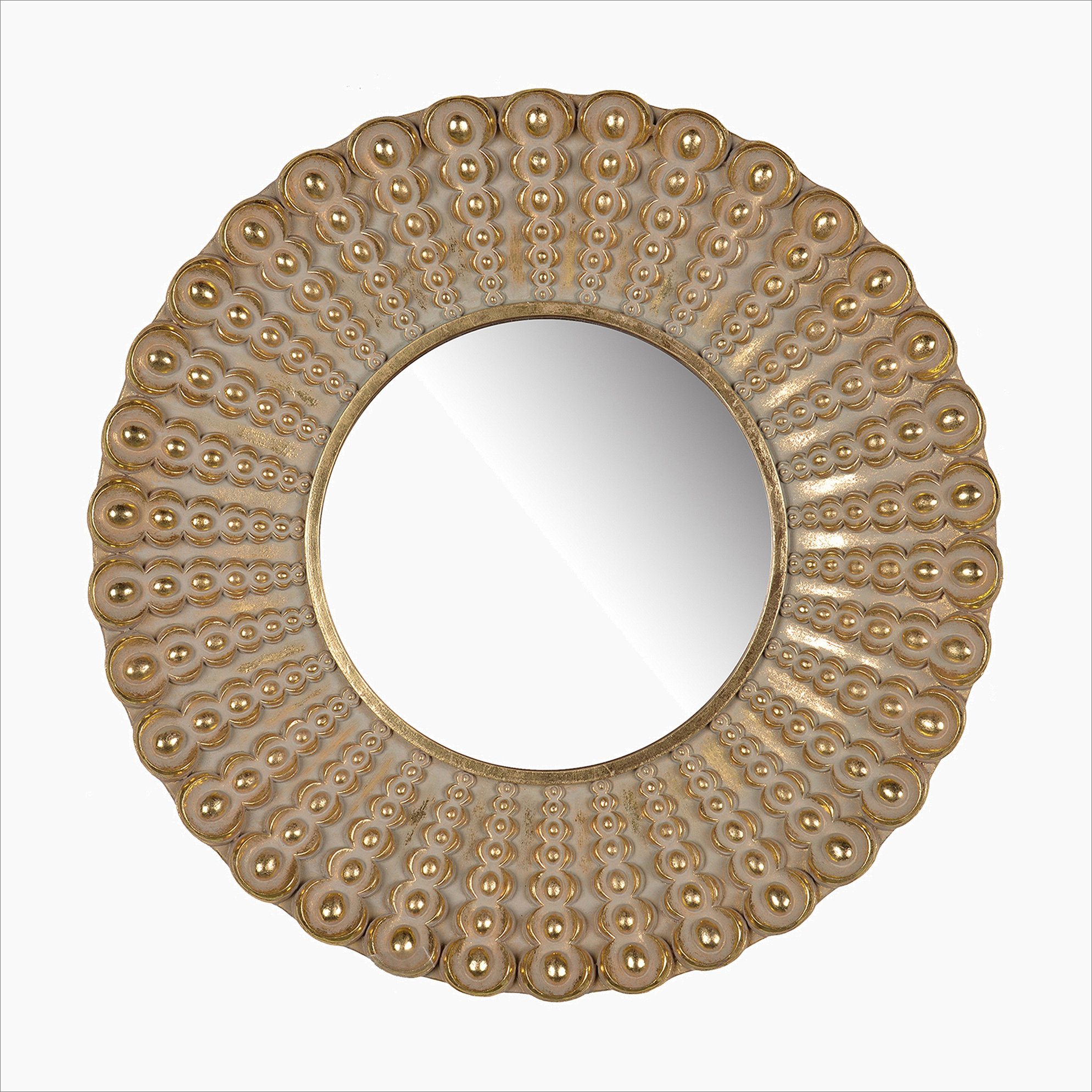 House of Hampton® 18.5" Transitional Beaded Sunburst Mirror, Round ...