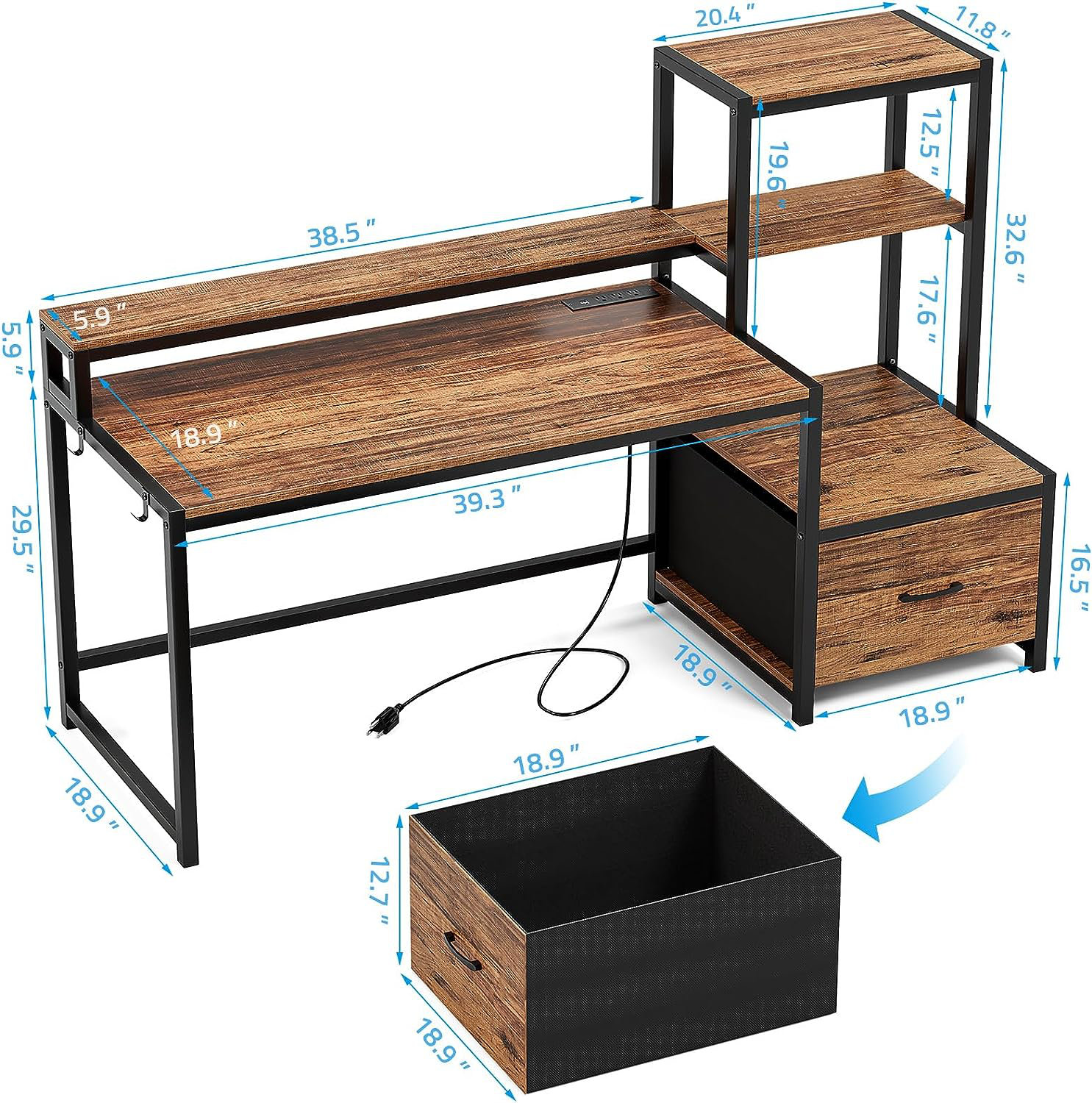 17 Stories Aliette Rectangle Computer Desk | Wayfair