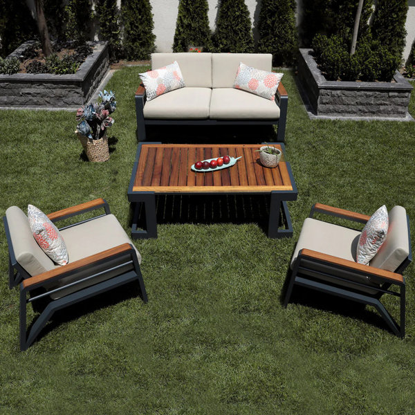 Latitude Run® Ensemble de patio Belvedere, ensemble de conversation ...