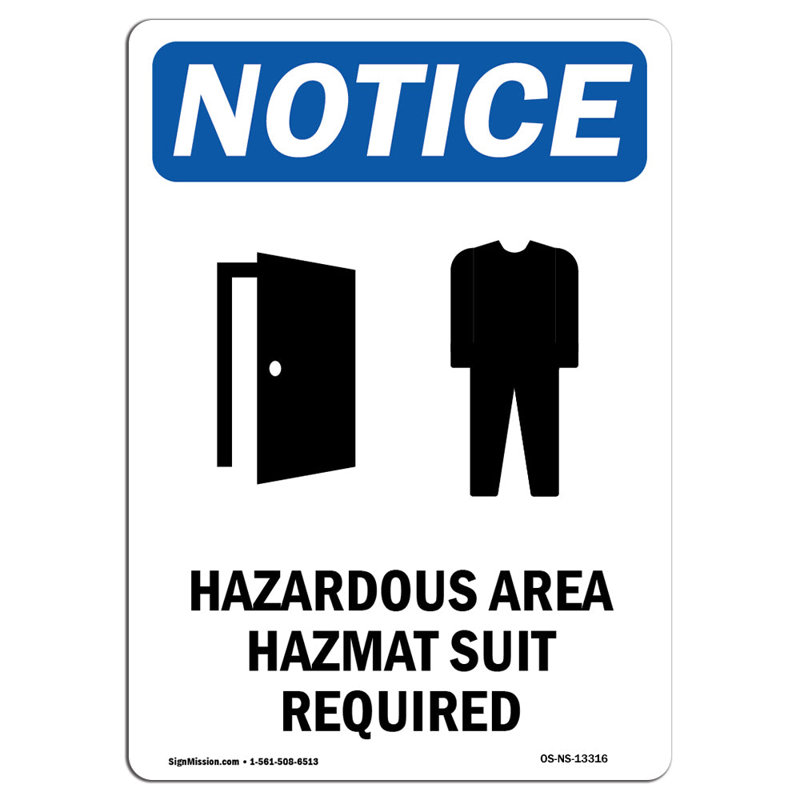 SignMission Hazardous Area Hazmat Sign | Wayfair