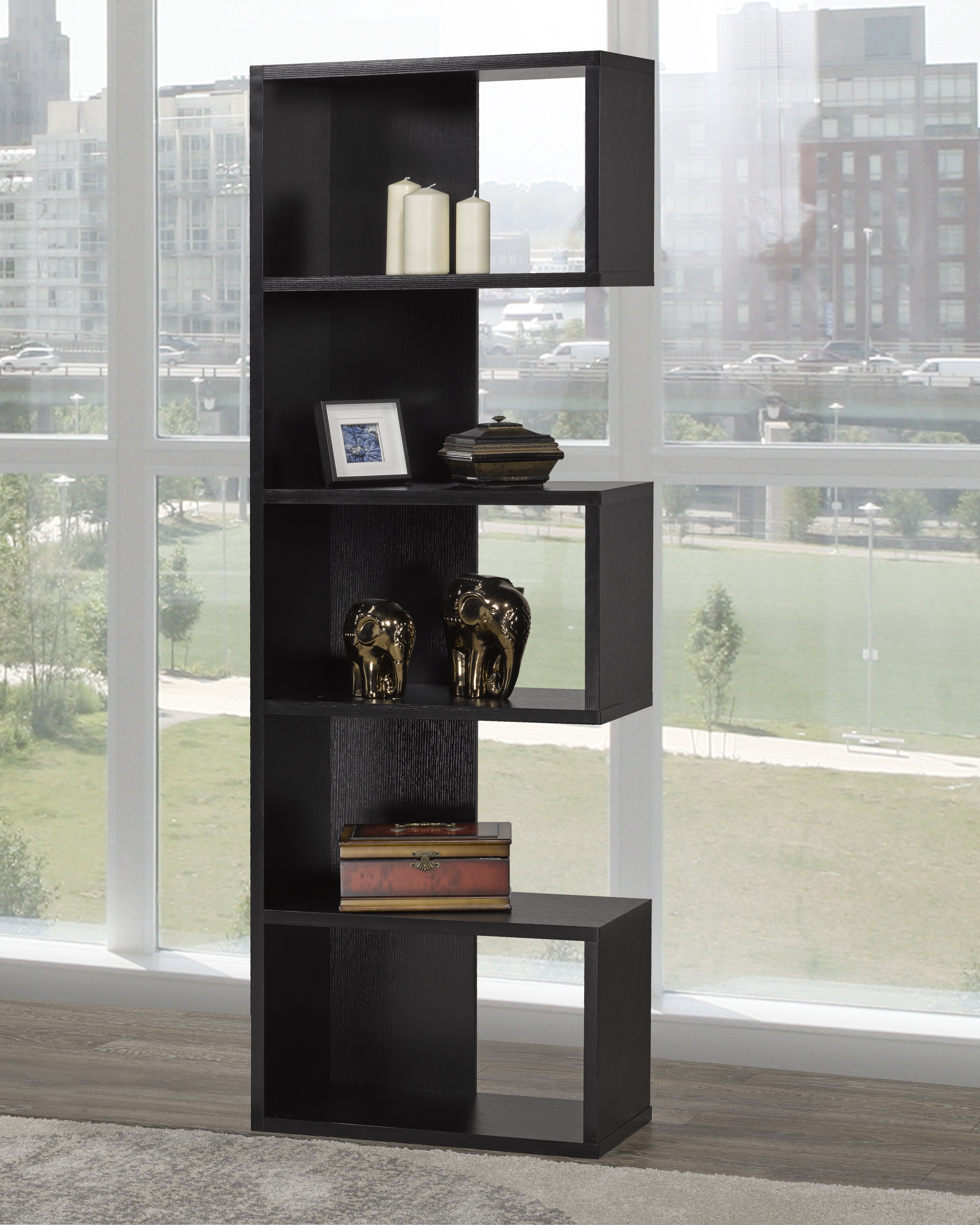 Orren Ellis Horence 72" H x 24" W Geometric Bookcase & Reviews | Wayfair