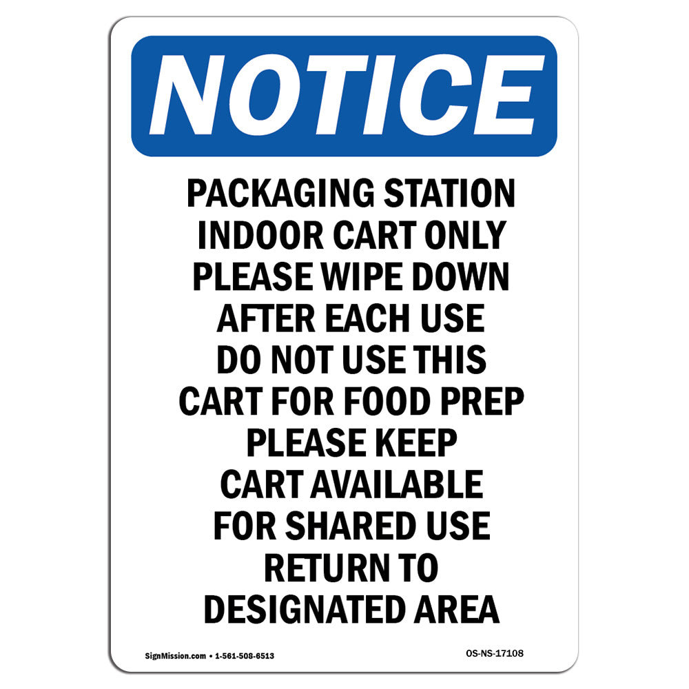 SignMission Packaging Station Indoor Cart Sign | Wayfair