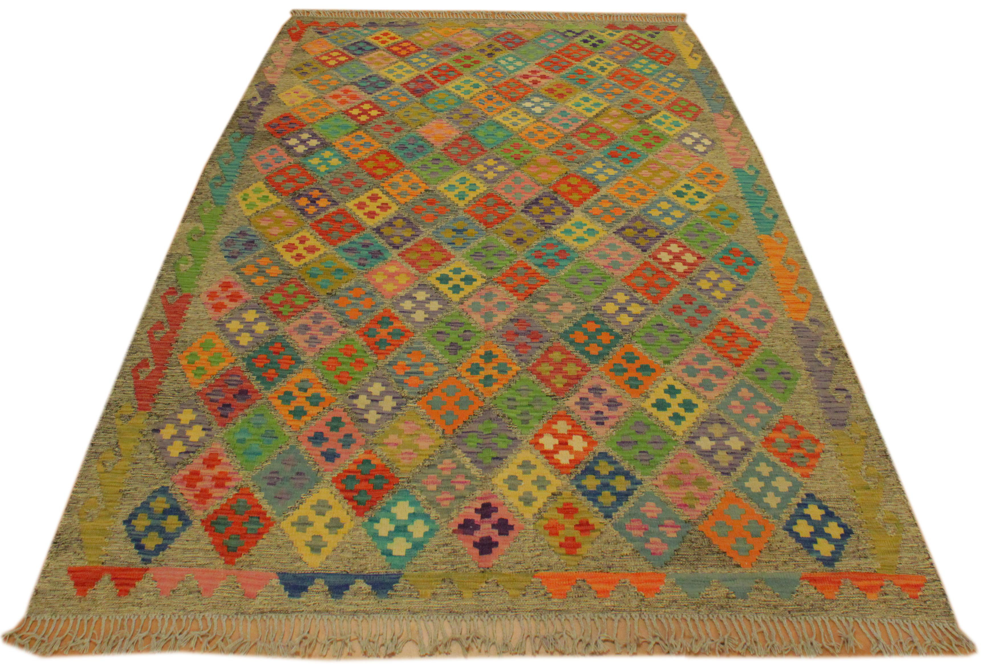 Isabelline One-of-a-Kind Sinclair Handmade Kilim Wool Light Green ...