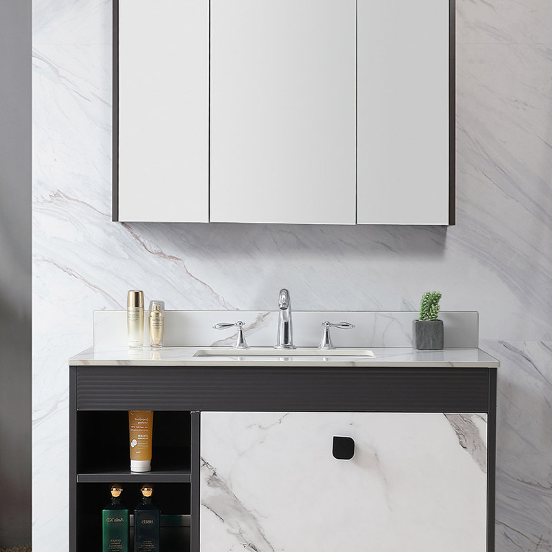 Modern Luxe Furniture 43'' Composite Single Vanity Top with Sink and 3 ...