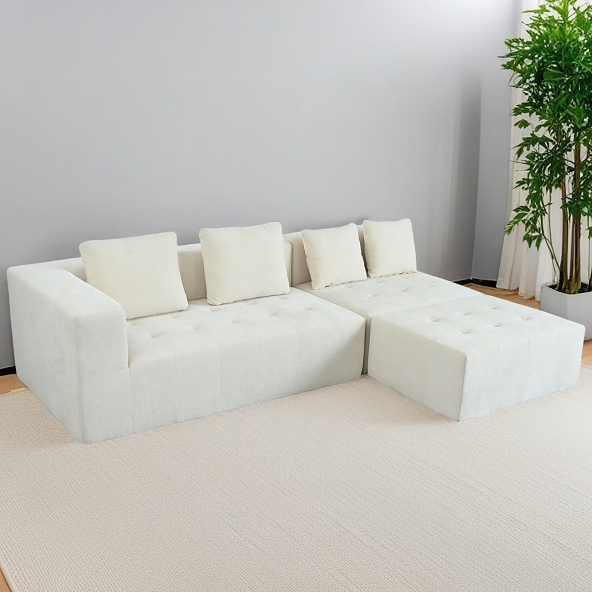 Latitude Run® Modern Large Removable Modular Sofa, 3-Piece Set With ...