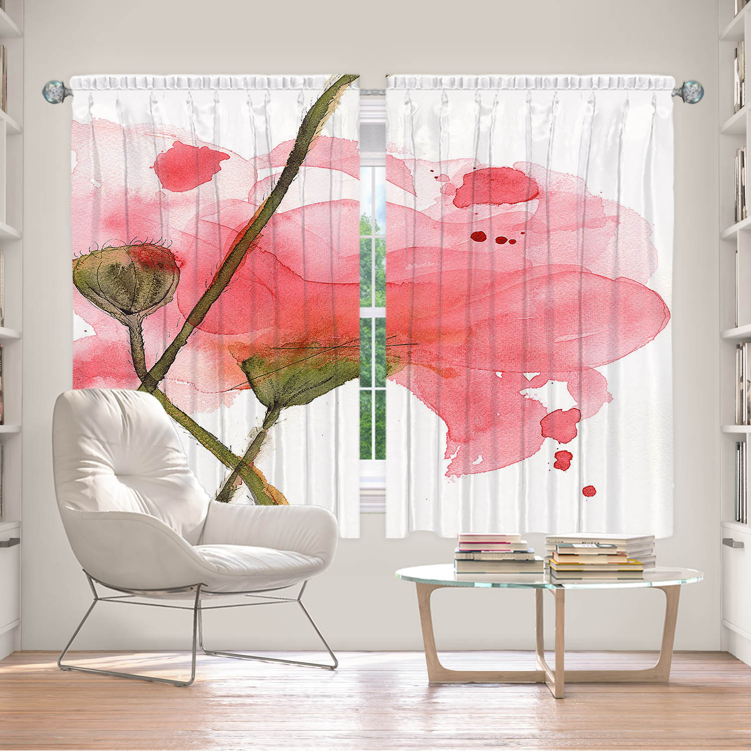 Red Barrel Studio Lined Window Curtains 2-Panel Set For Window From Red ...