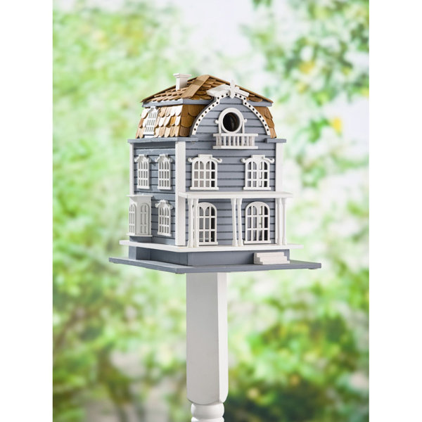 Rosalind Wheeler Jaquil 10.25'' H x 13'' W x 11'' D Post Birdhouse ...
