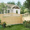 Living and Home 6x6ft Pressure Treated Lattice Top Wooden Garden Fence ...