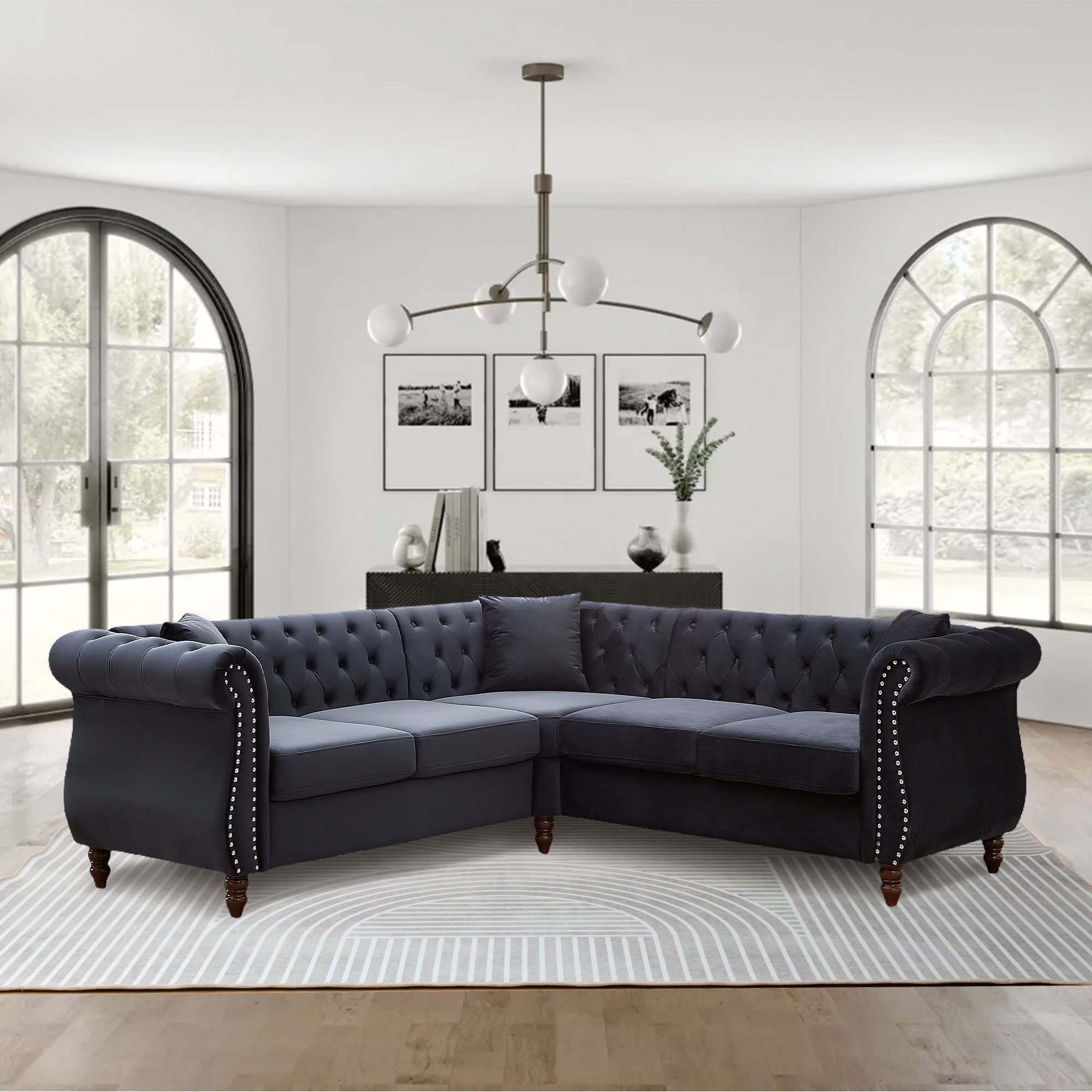 House of Hampton® Jeiny Upholstered Sectional | Wayfair