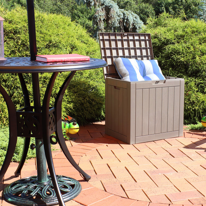 Ebern Designs 32 Gallons Water Resistant Lockable Deck Box & Reviews ...