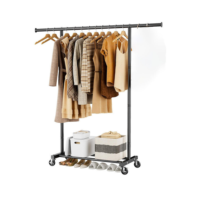 Brayden Studio® Clothes Clothing Garment Rack with Wheels,Rolling ...