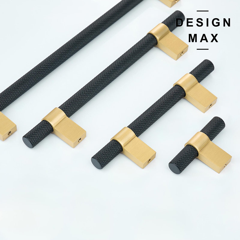 Design Max Knurled Brass Pull Square Base | Wayfair