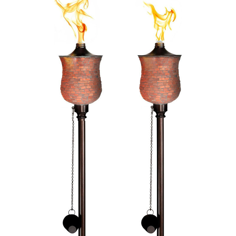 JASODI 2 Pcs Garden Torch for Outdoor 4-in-1 Convertible Table Torch ...