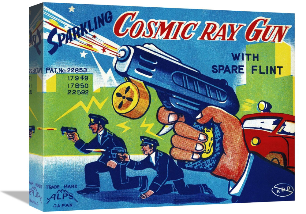 East Urban Home 'Cosmic Ray Gun' Vintage Advertisement on Canvas ...