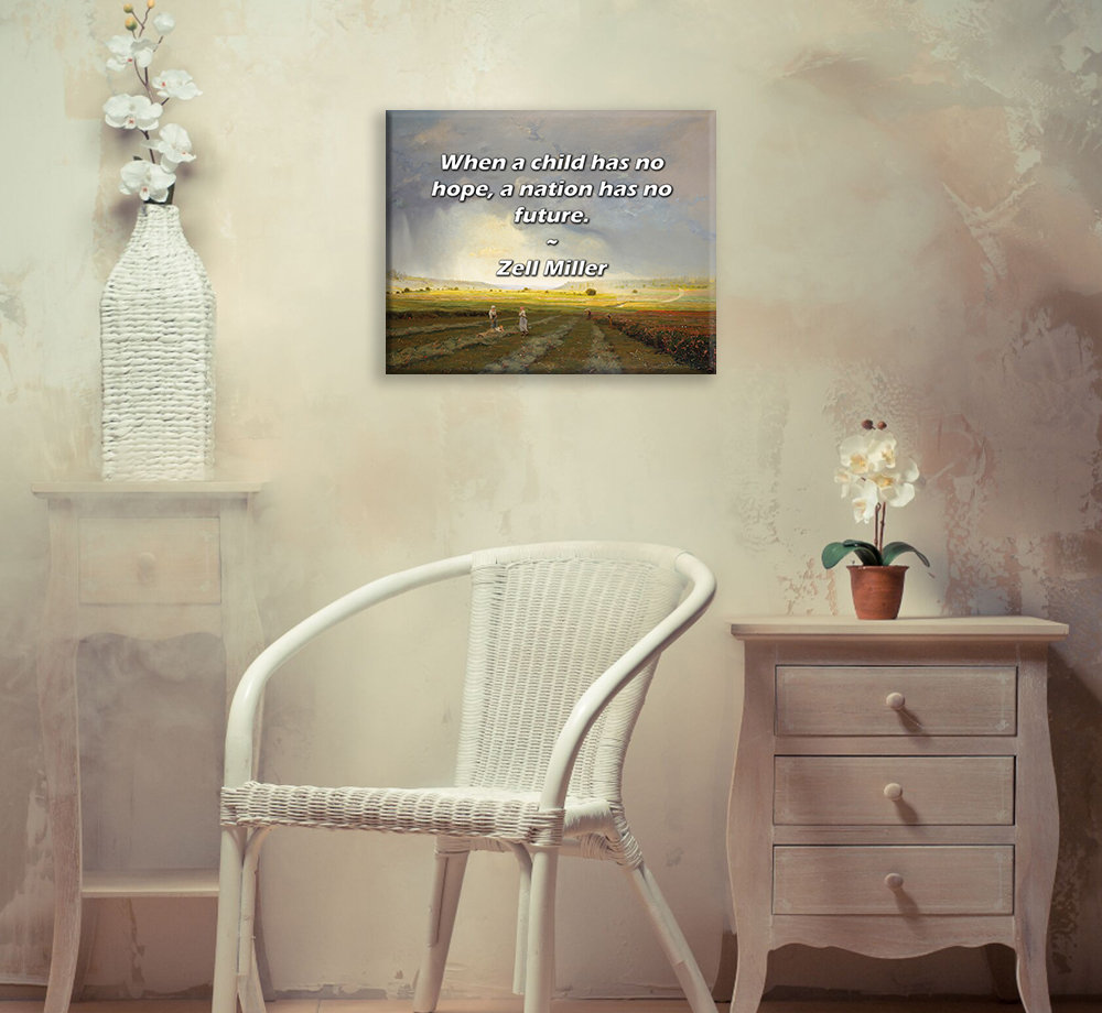 Astoria Grand Gallery Wrapped Canvas By Zell Miller: "When a child has ...