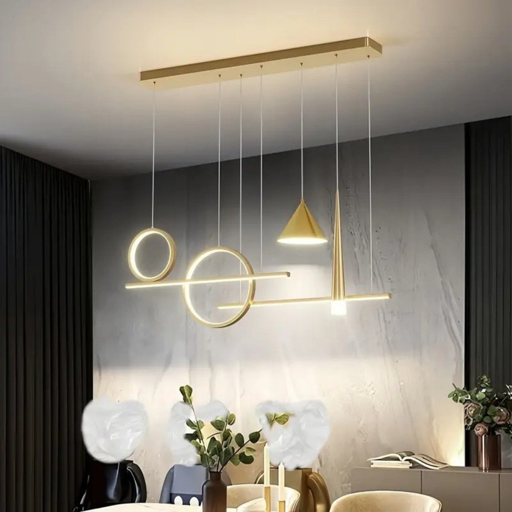 Mercer41 Modern Simple Art LED Three Color Changing Light Dining Room ...