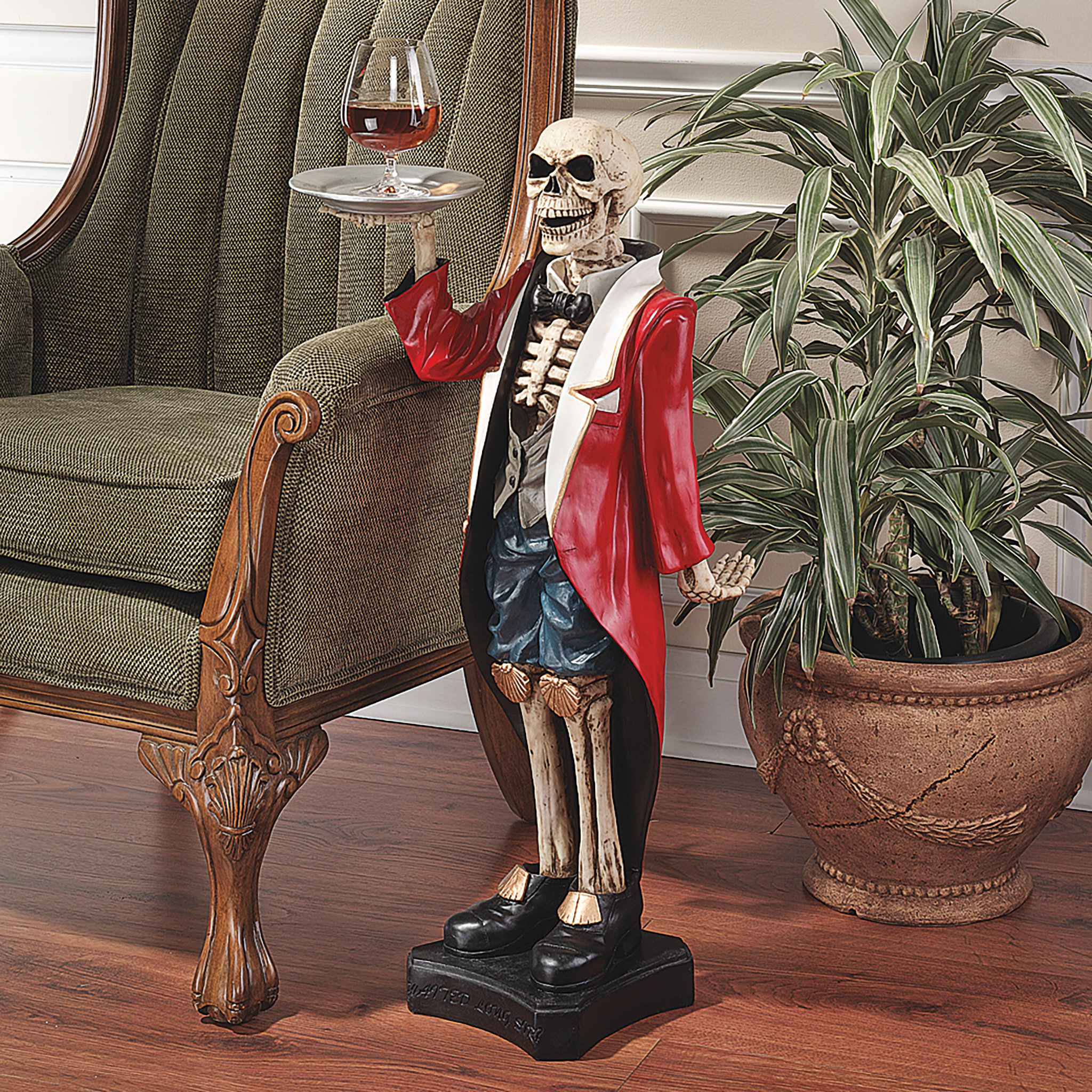Design Toscano Bones the English Butler Statue & Reviews | Wayfair