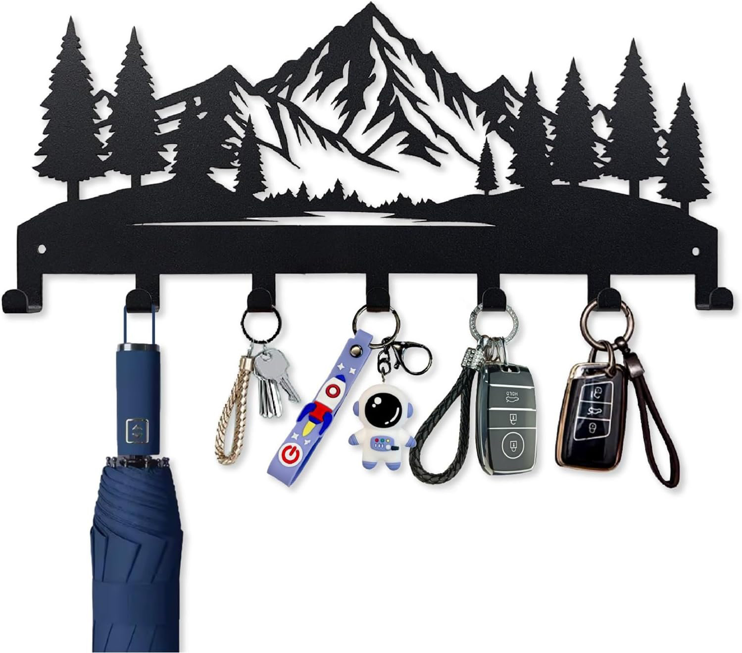 Millwood Pines Metal Key Rack Hook Organizer | Wayfair