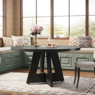 Black Round Kitchen & Dining Tables You'll Love | Wayfair