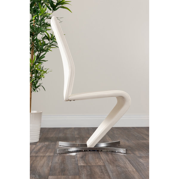 Bless international Wilhelm Faux Leather Chrome Feet 'Z' Leg Dining ...