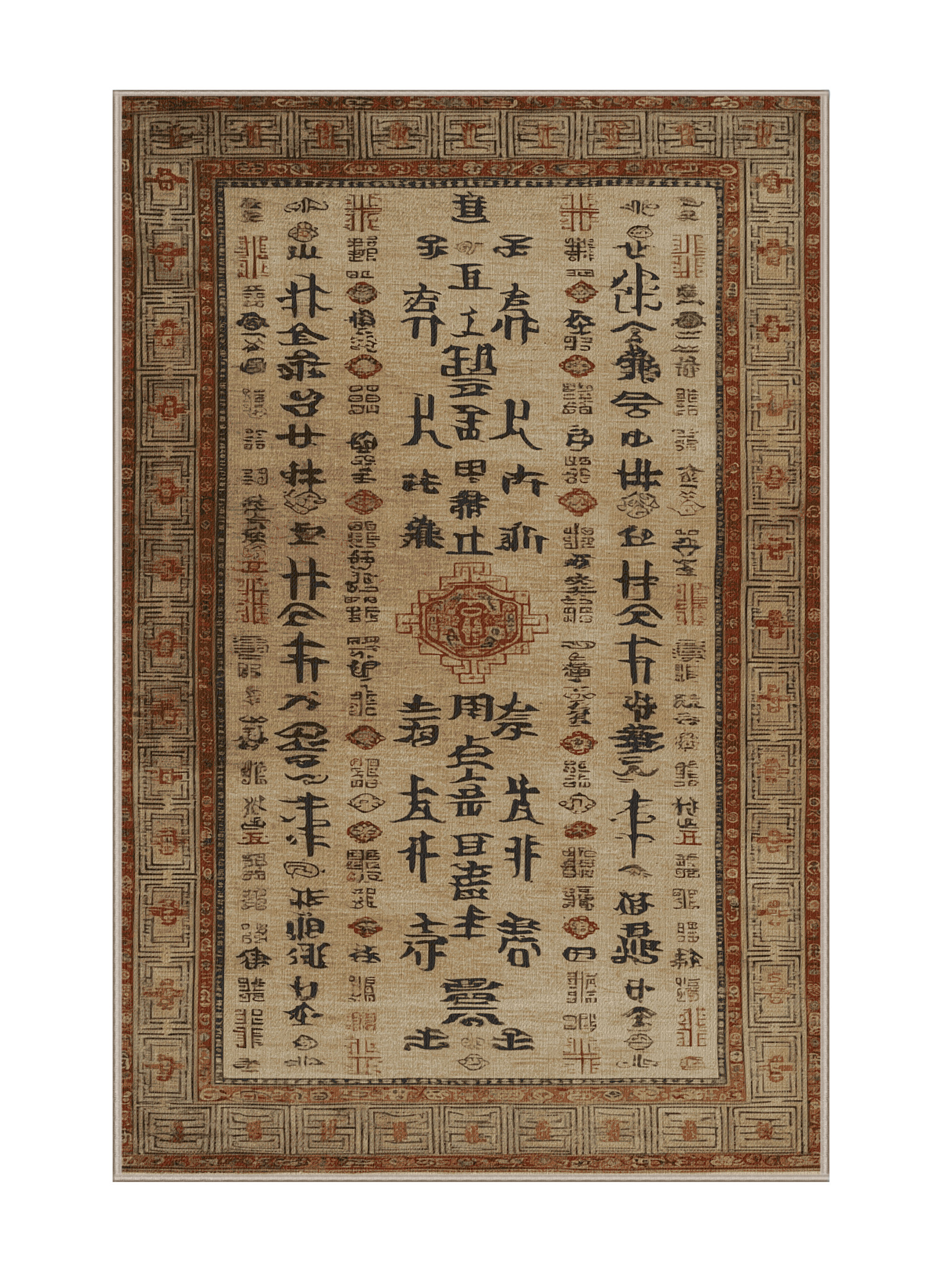 Wildon Home® Machine Washable Art Deco Beige Area Rug | Wayfair