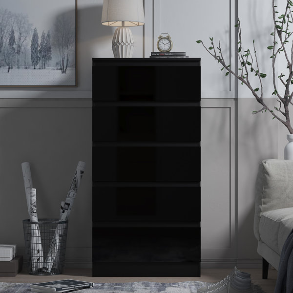 Zipcode Design Carlton 5 Drawer Tallboy Chest Of Drawers: 60cm Wide ...