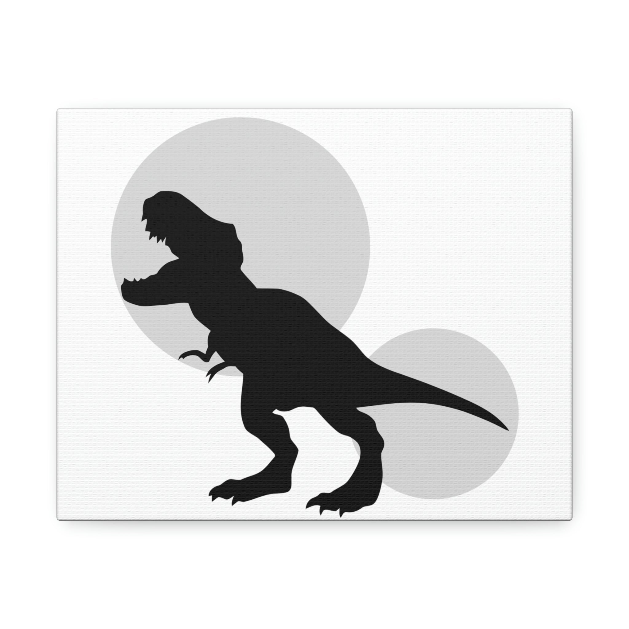 Marick Booster Gray Tyrannosaurus Rex Design Stretched - Wrapped Canvas ...