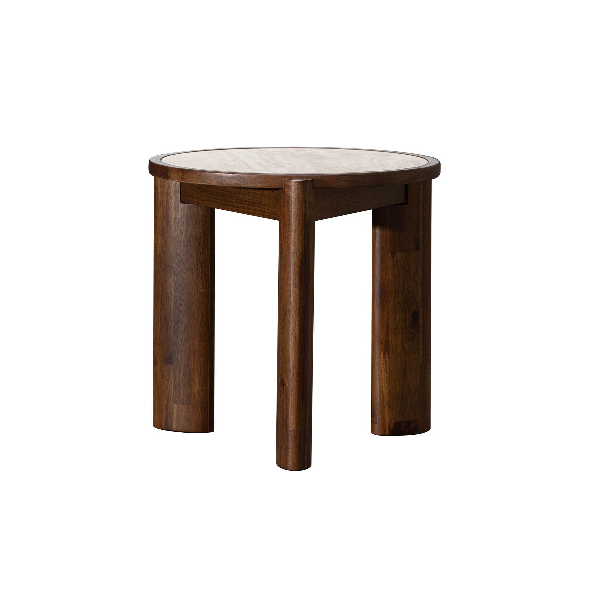 Hokku Designs Maya Acacia Round Side Table | Wayfair