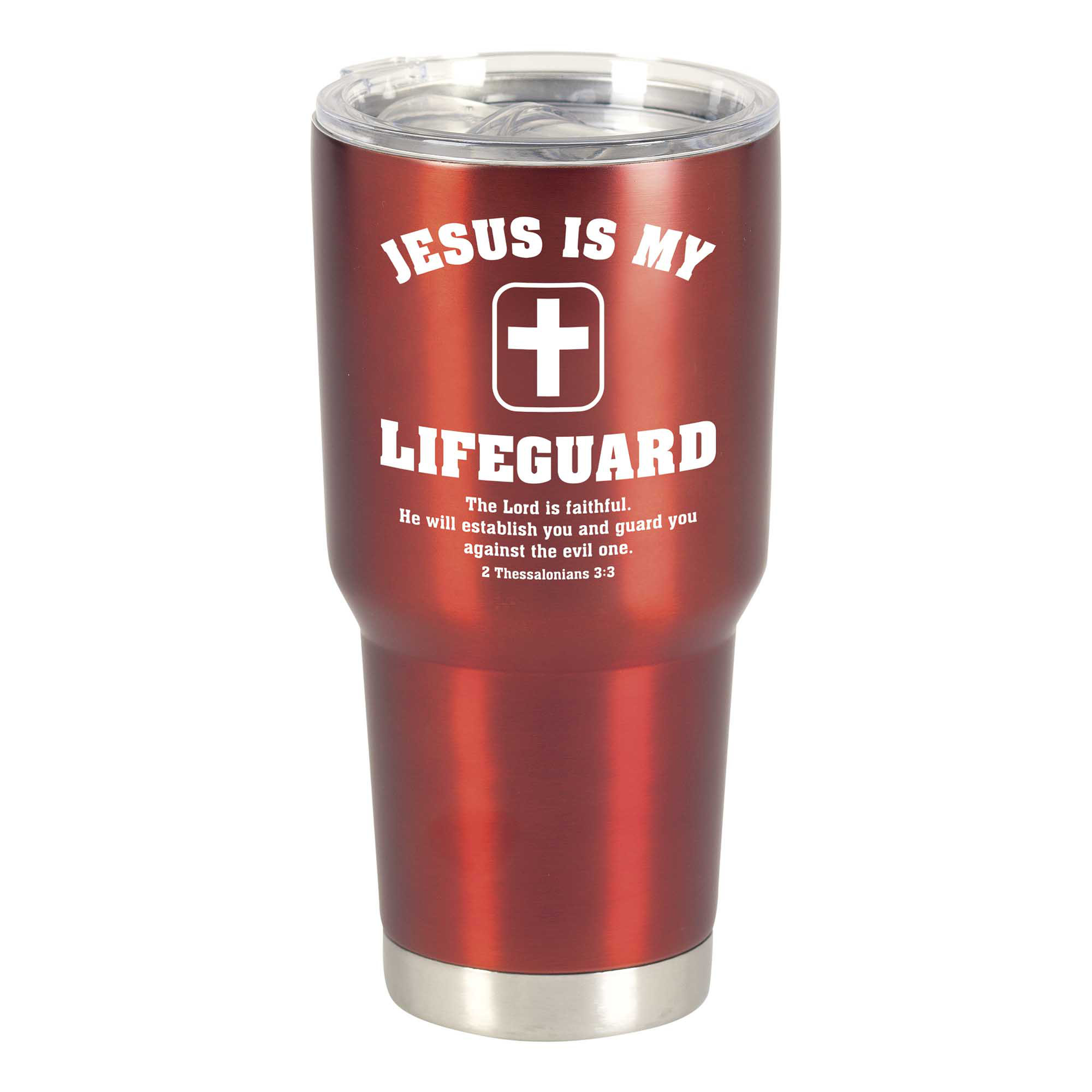 Dicksons Inc Tumbler Jesus Is My Lifeguard Red 30 Oz | Wayfair