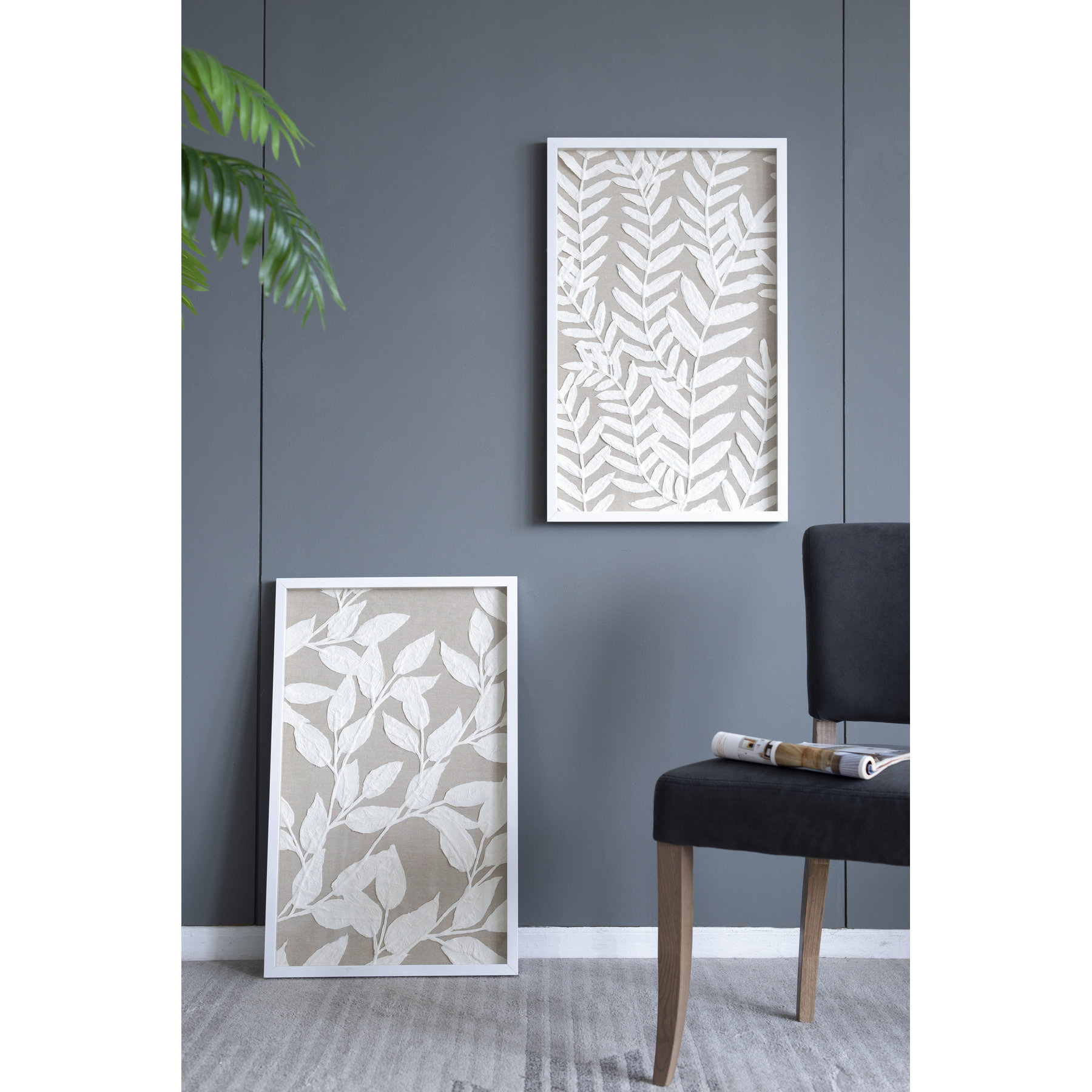 Trinx 2 Paper Floral Shadow Box Wall Hanging Accessory, 19.5X1x31.5 ...