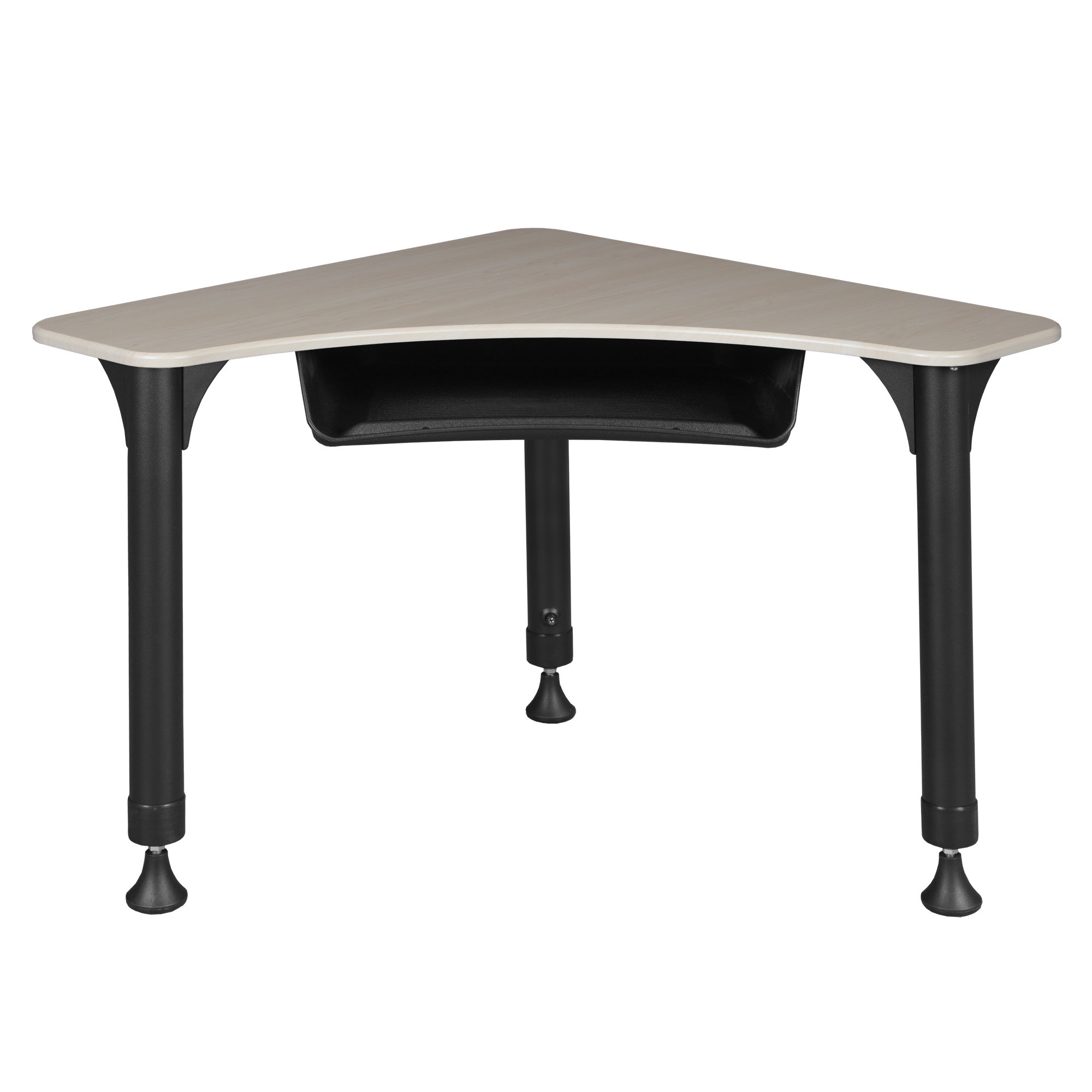 Inbox Zero 28 in Boomerang Height Adjustable Activity School Desk with ...