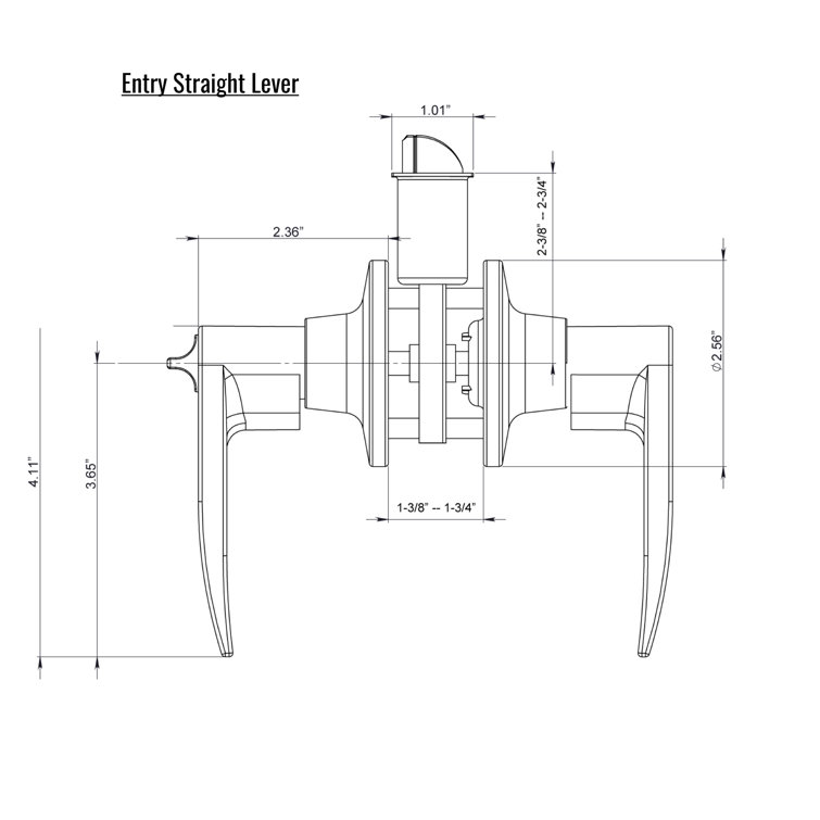 Premier Lock Keyed Entry Door Lever, Straight Handle | Wayfair