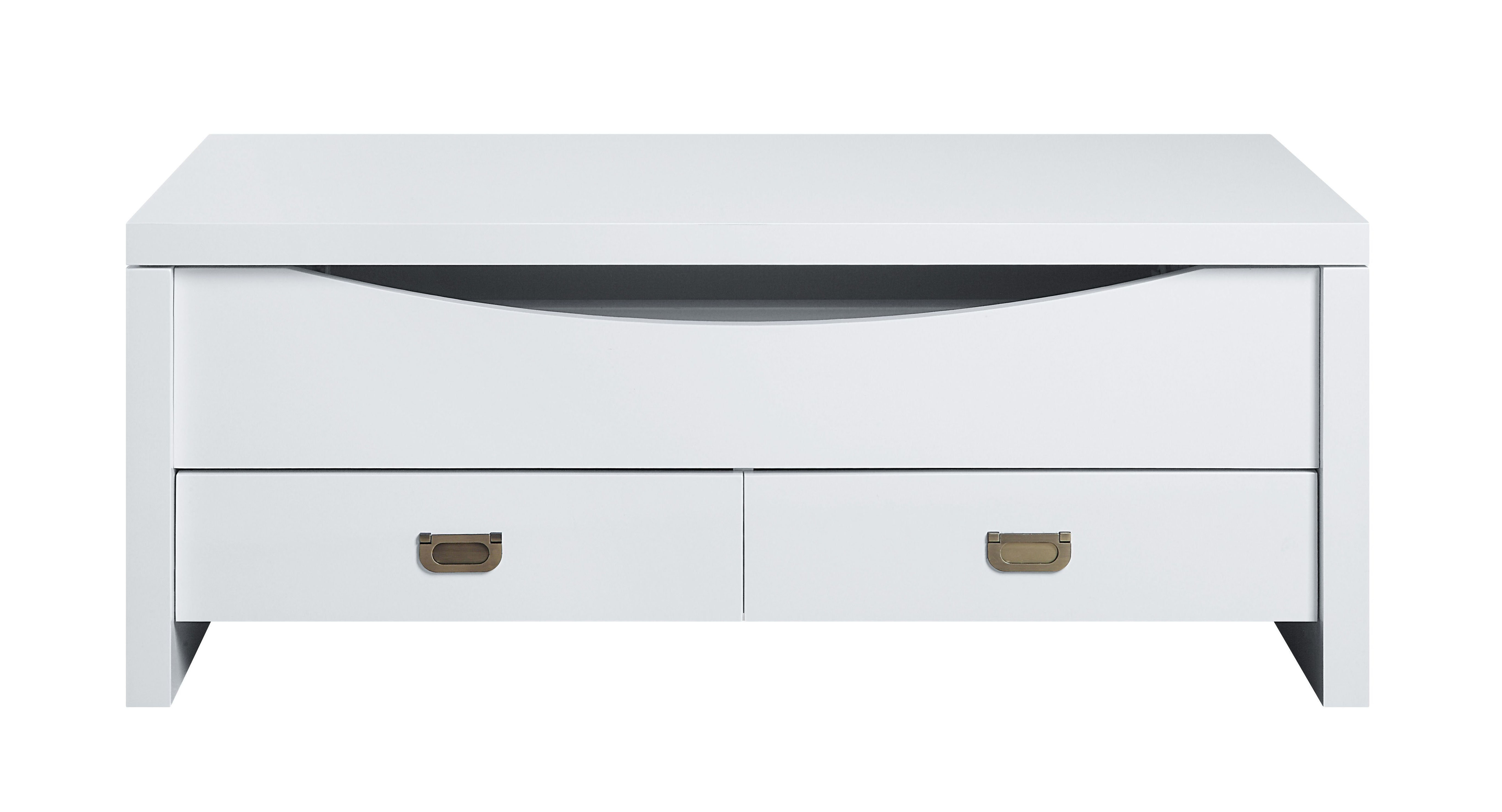 Ivy Bronx Hinrikus Radiance High Gloss White Coffee Table with Lift Top ...