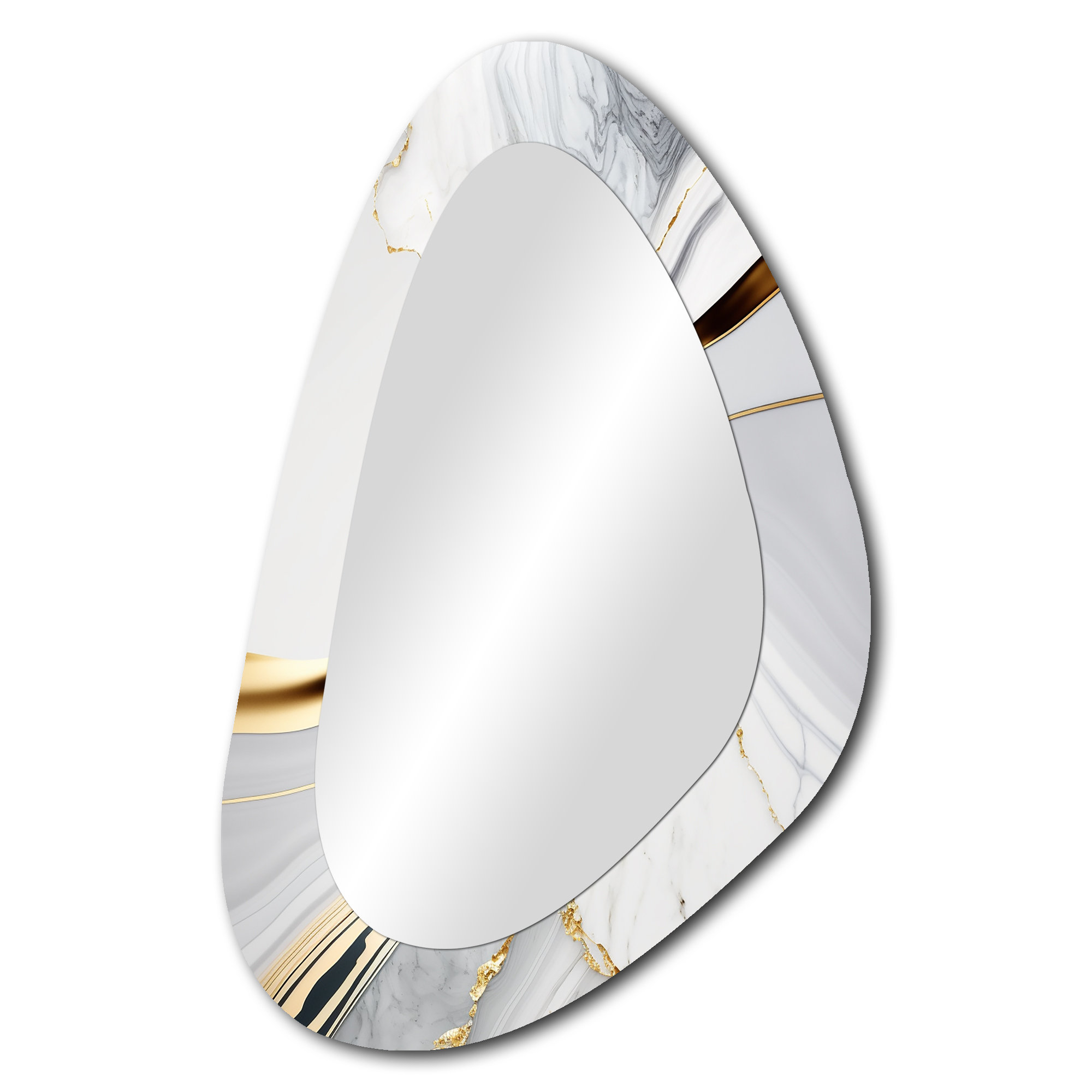 Design Art Abstract Geode Waves Grey IV - Abstract Modern Asymmetrical ...