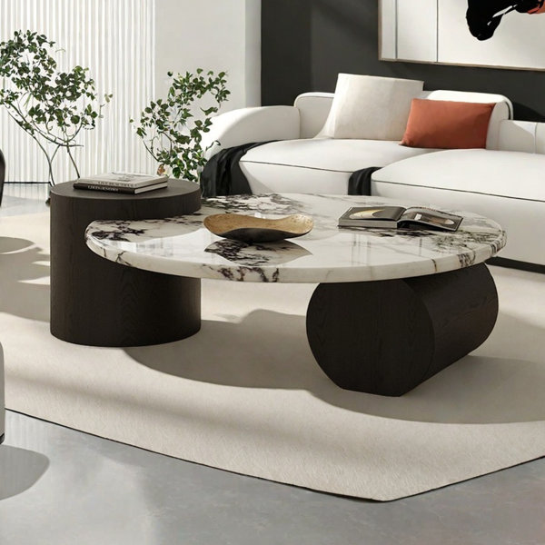 Orxva Galaxy Marble Coffee Table with Unique Design | Wayfair
