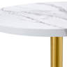Mercer41 31.5 Inch Elegant White Marble Pattern Round Dining Table ...