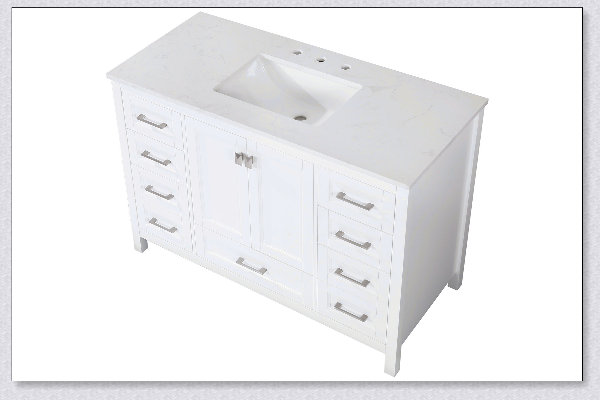 Orren Ellis Vanity Sink Combo featuring a Marble Countertop, Bathroom ...