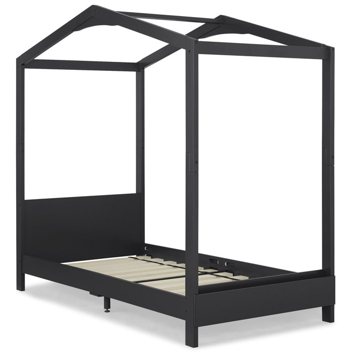 Delta Children Twin Solid Wood Platform Standard Bed with Shelves by ...