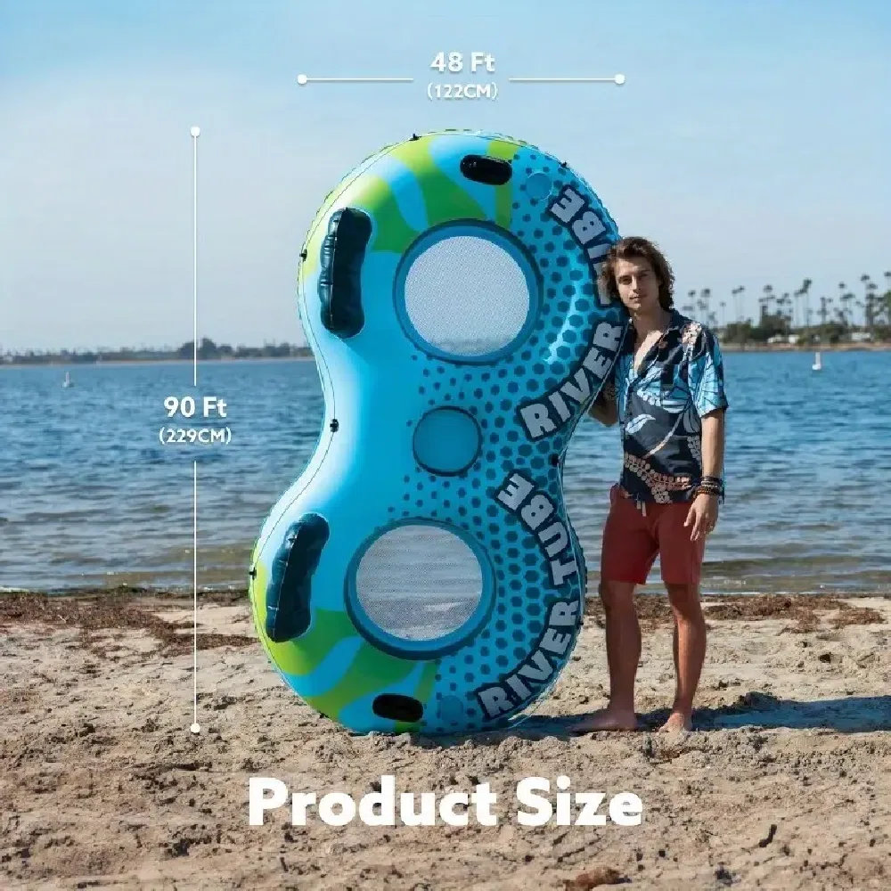 c&g home Heavy Duty 2-Person Inflatable River Tube With Removable ...