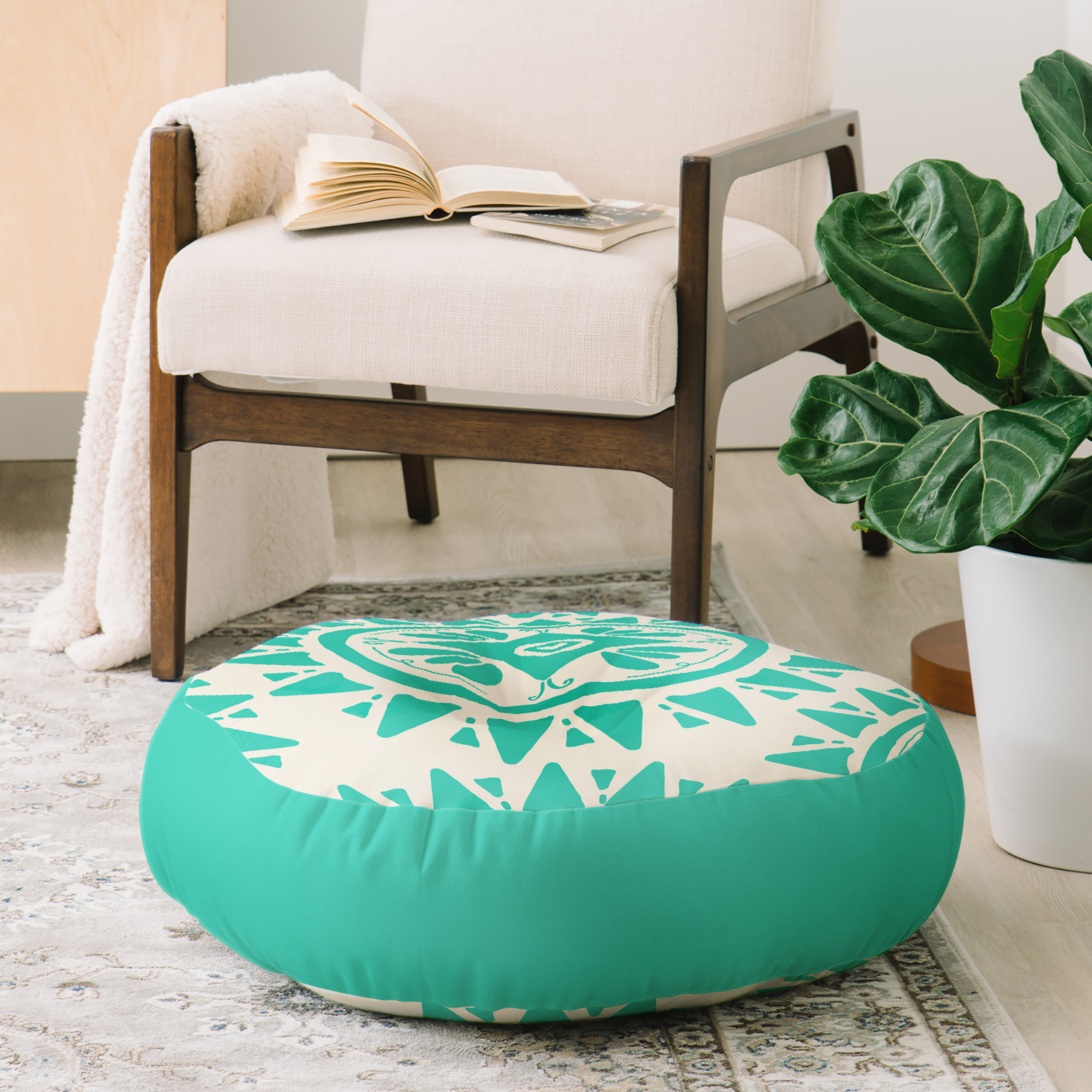 Deny Designs Allyson Johnson Boho Medallion Bright Round Floor Pillow ...