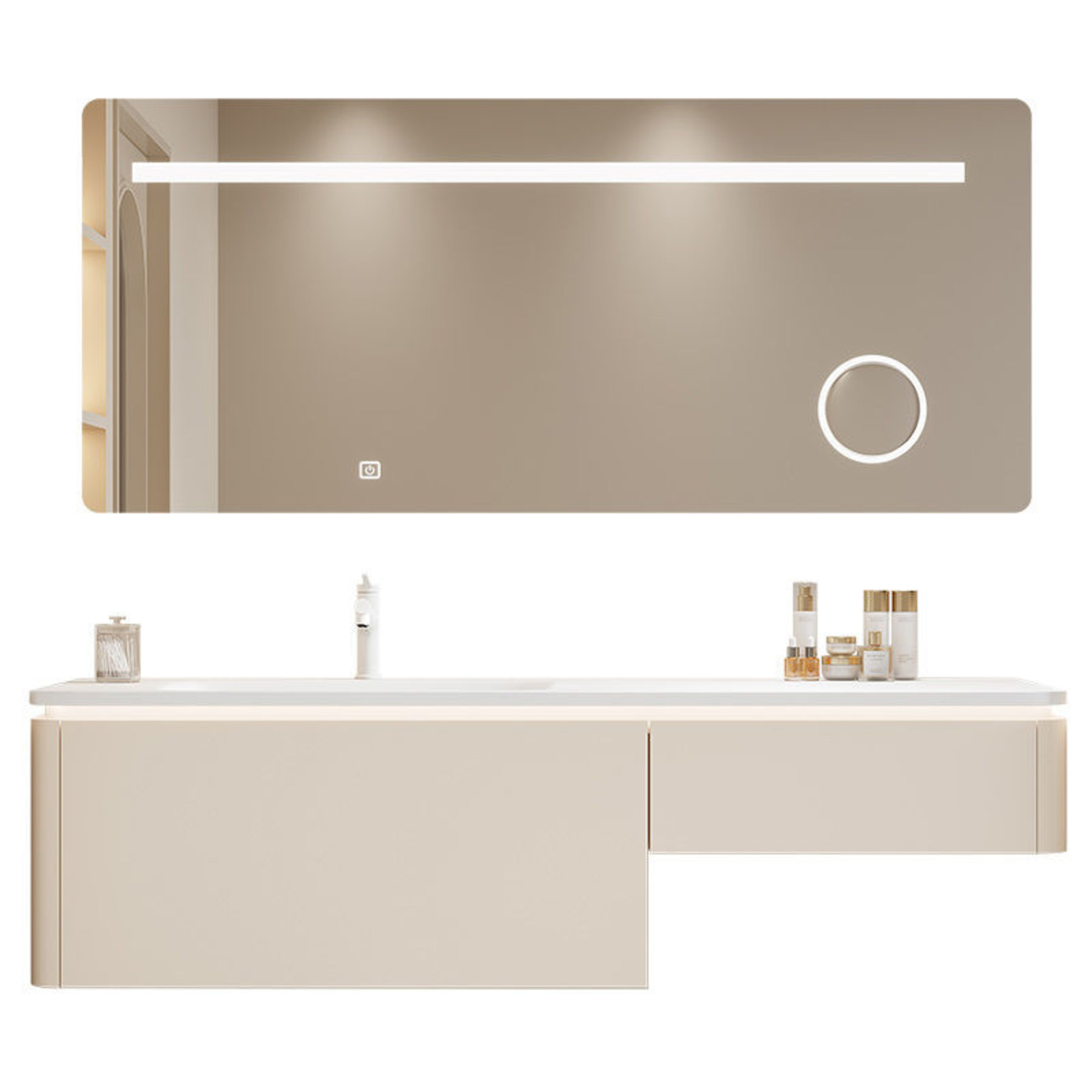 Latitude Run® Washbasin Cabinet Combination Corian Integrated Basin ...