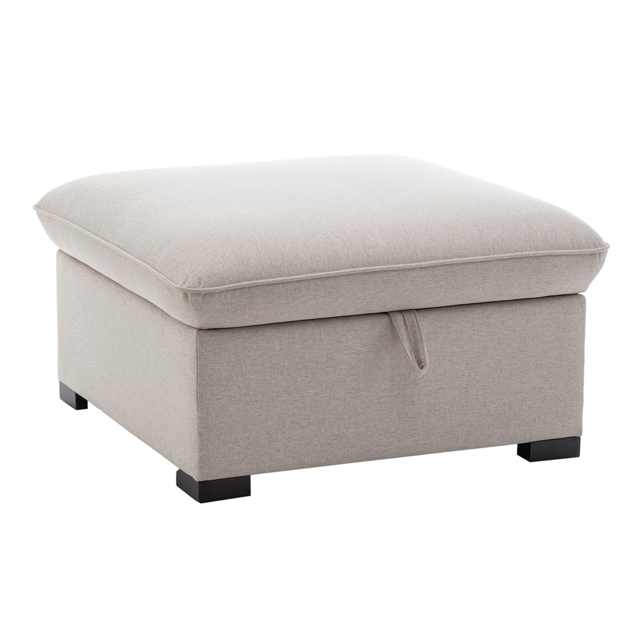 Hokku Designs Cromwell Modular Sofa Storage Ottoman - Light Brown | Wayfair