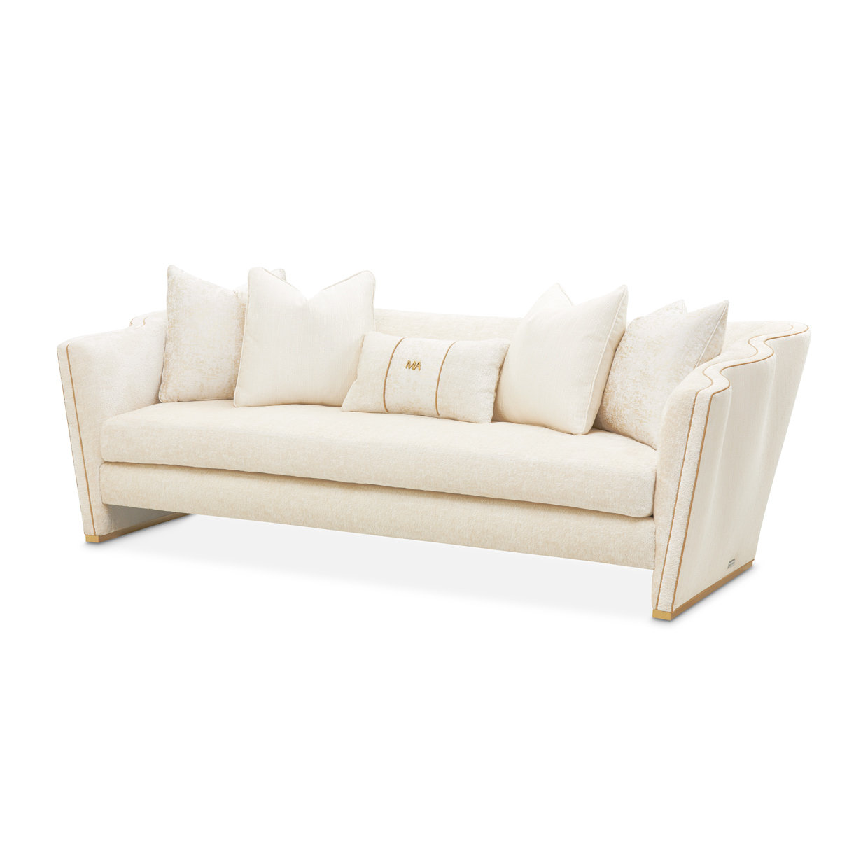 Michael Amini La Terrazza Sofa - Starlight/Light Champagne | Wayfair