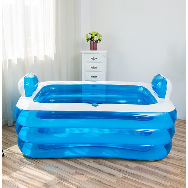 Granij Inflatable Adult Bath Tub 2 Person,Freestanding Blow Up Bathtub ...