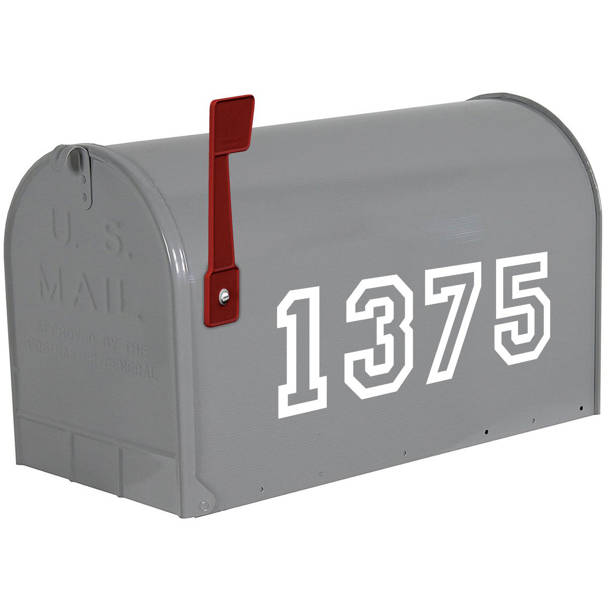 VWAQ Custom Letters Personalized Decals Street Address Mailbox Cover ...